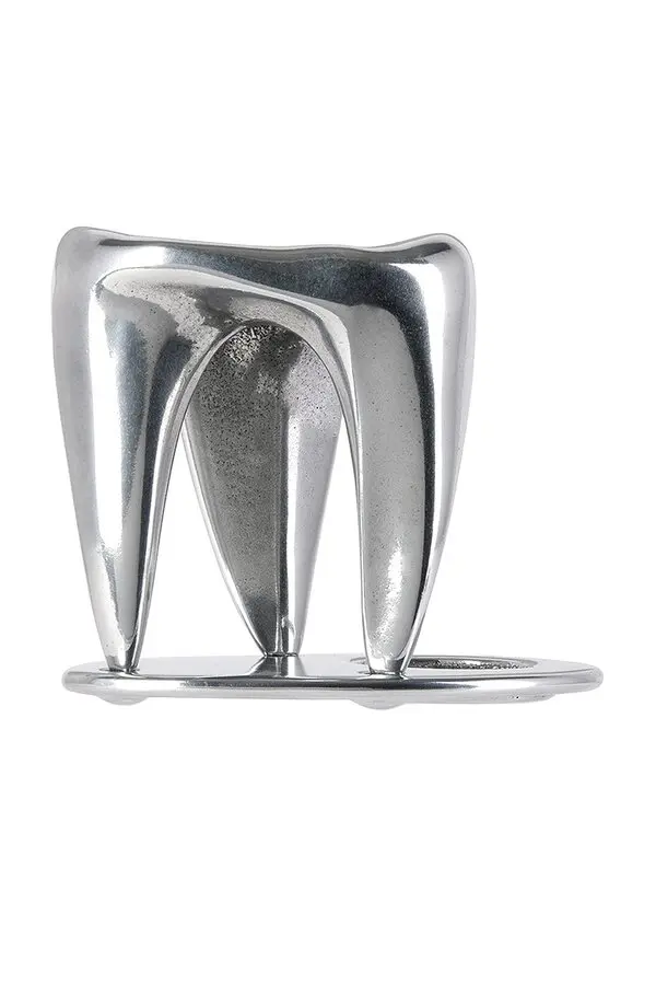 TSU LANGE YOR Oil Burner In Metallic Silver - Aluminium