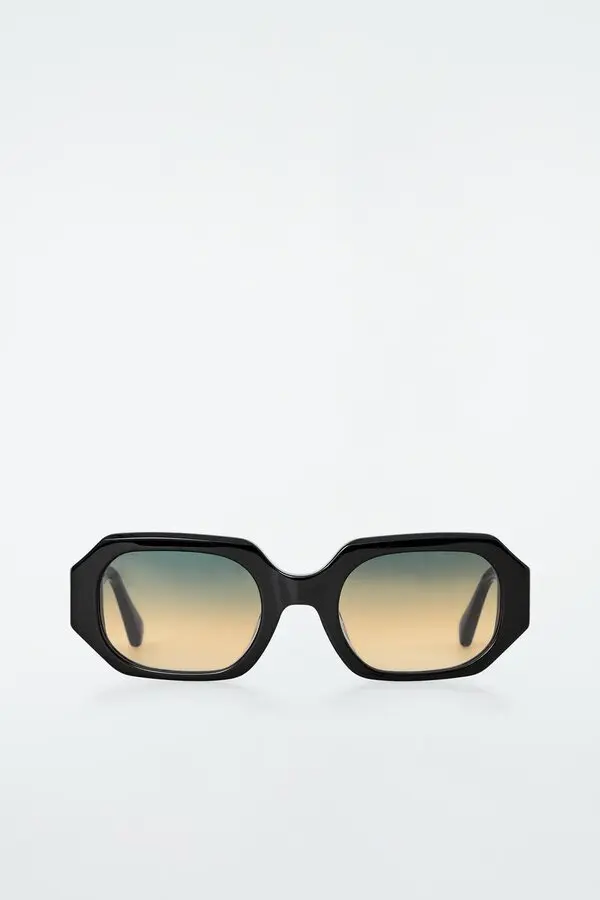 Cos Facet Sunglasses Rectangle - Black