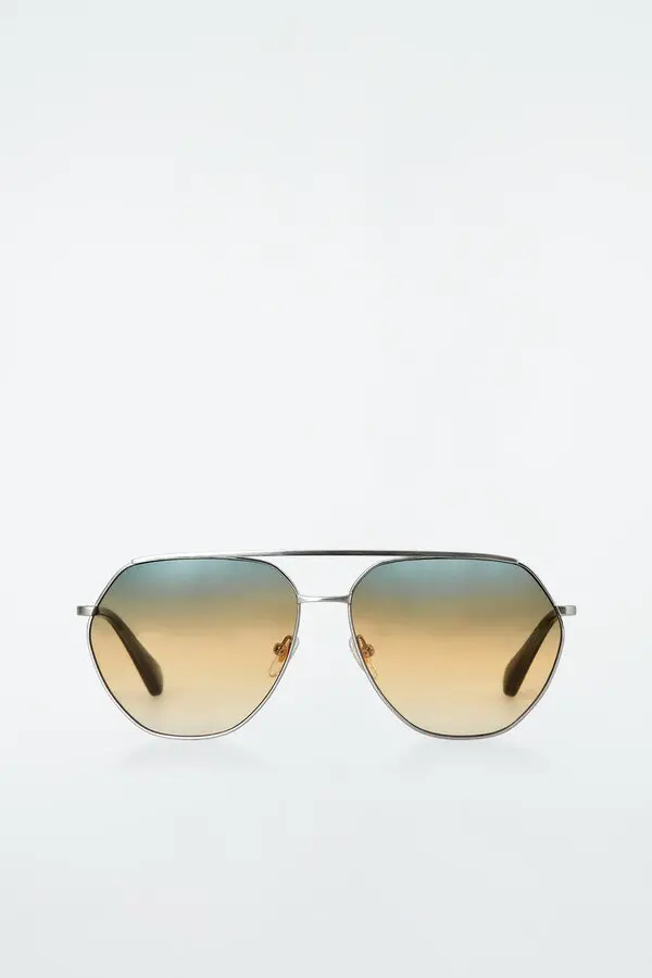 Cos Skyline Aviator Sunglasses - Gray