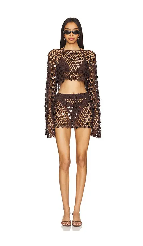 Superdown Coralie Skirt Set - Brown