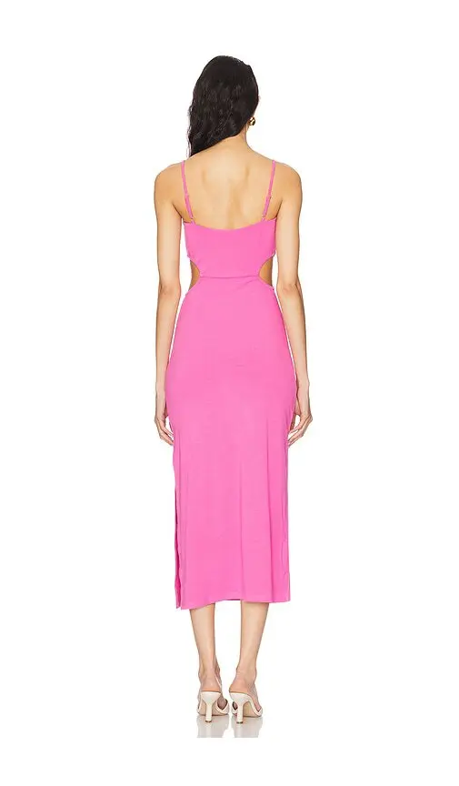 L*Space Ribbed Cut Out Midi Dress - Pink