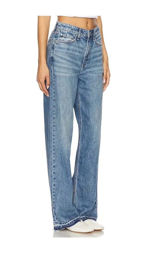 Rag & Bone Featherweight Logan Mid Rise Wide Leg Jeans