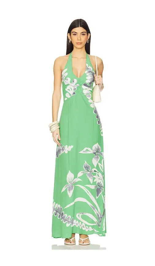 Swf Wist Front Maxi Dress In Mint Blossom - 45% Off | Editorialist
