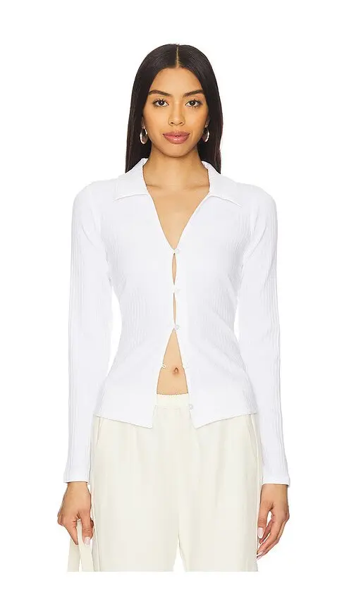 Sanctuary Daydreamer Knit Shirt With Collared Neckline