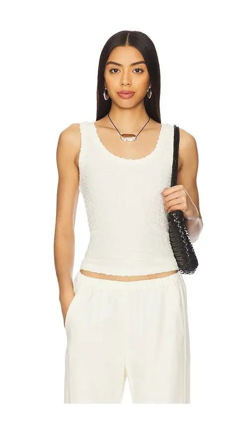 Enza Costa Puckered Tank Top