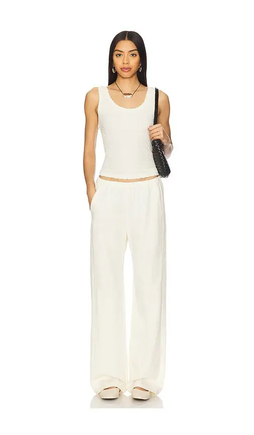 Enza Costa Puckered Tank Top