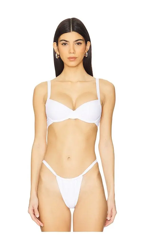 Superdown Chiara Bikini Top - White