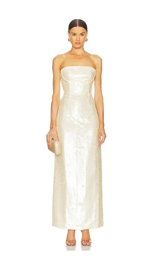 Sabina Musayev Solance Dress In Champagne - 56% Off | Editorialist