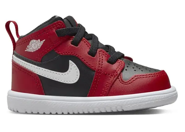JORDAN 1 Mid Alt Sneakers - Black/gym Red/white
