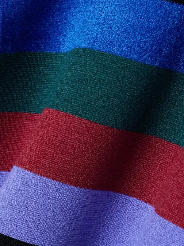 Christopher John Rogers Striped Wool-blend Turtleneck Tank