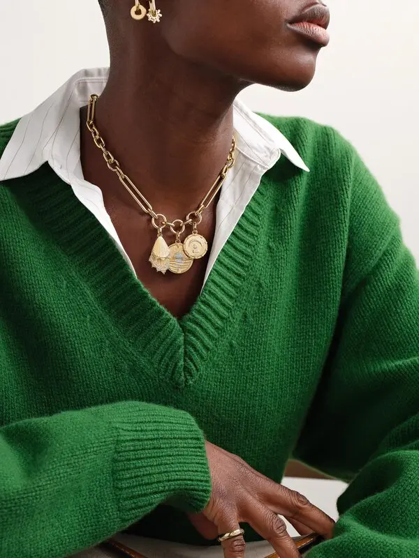 FOUNDRAE New Beginnings Wings & Pause 18-karat Diamond Necklace