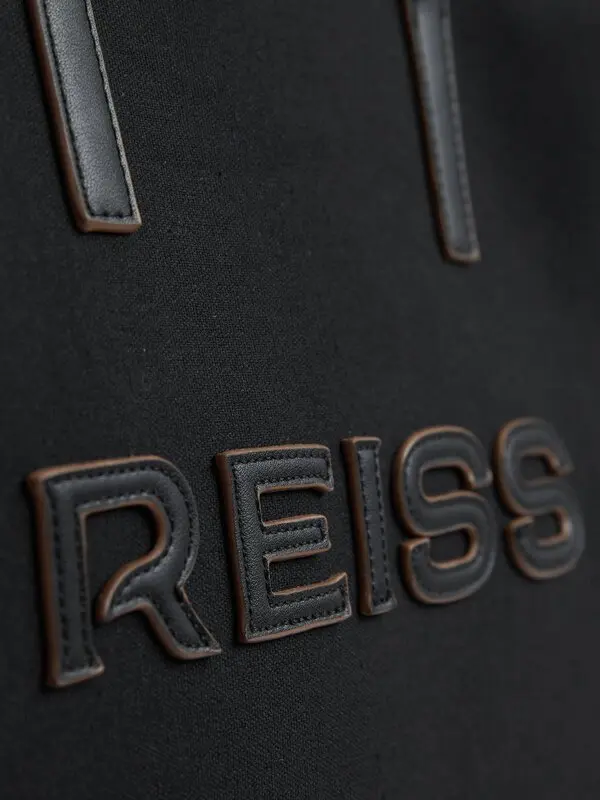 REISS Canvas Logo Tote Bag - Black