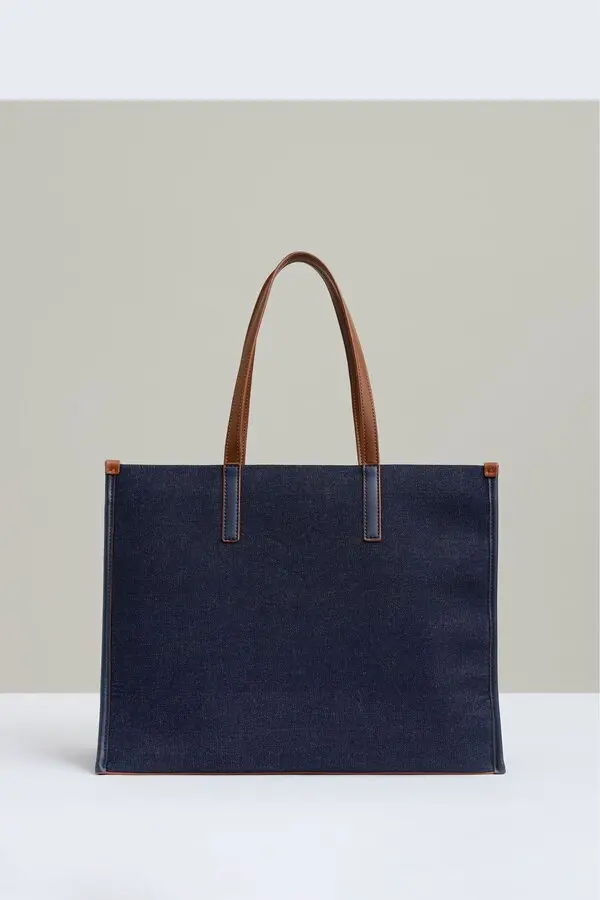 REISS Lola Canvas Logo Tote