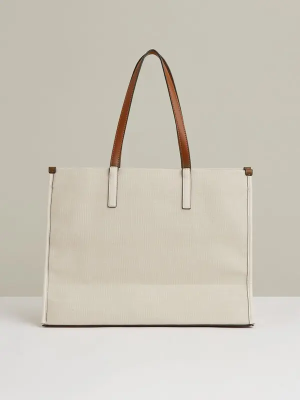 REISS Canvas Logo Tote Bag