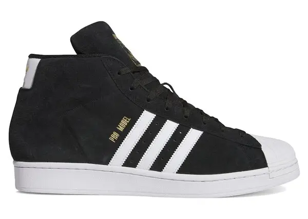Adidas Pro Model High-top Sneakers - Core Black/cloud White/gold Metallic