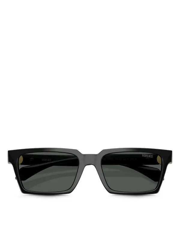 Versace Ve4490u Rectangular Sunglasses - Black