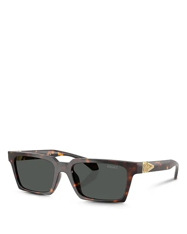 Versace Ve4490u Rectangular Sunglasses - Havana