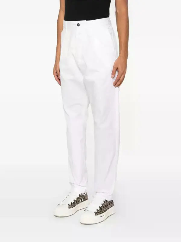 Dsquared2 Pleated Cotton Trousers - Neutrals