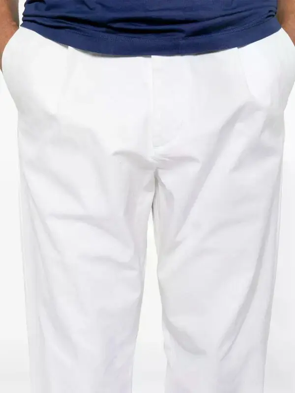 Dsquared2 Pleated Cotton Trousers - Neutrals