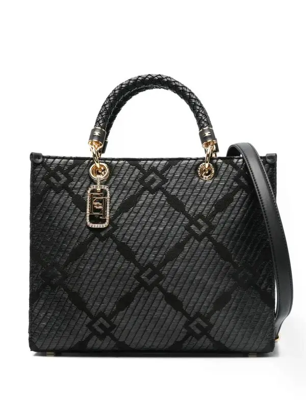 Elisabetta Franchi Patterned Jacquard Tote Bag