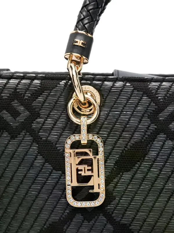 Elisabetta Franchi Patterned Jacquard Tote Bag