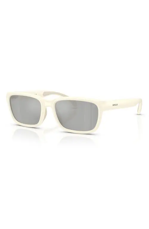 Moncler 55mm Polarized Rectangle Sunglasses