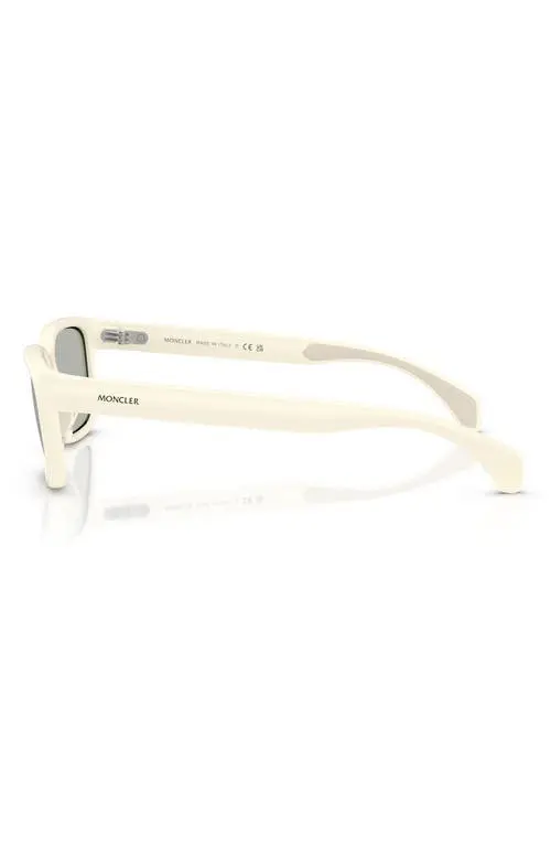 Moncler 55mm Polarized Rectangle Sunglasses
