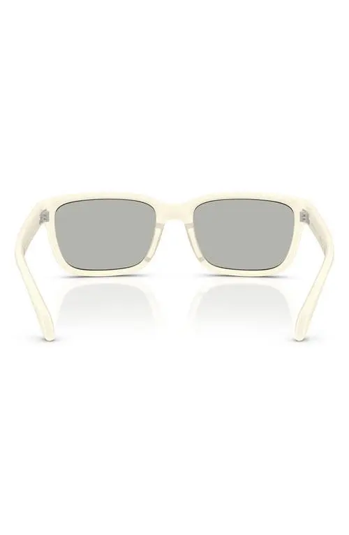 Moncler 55mm Polarized Rectangle Sunglasses