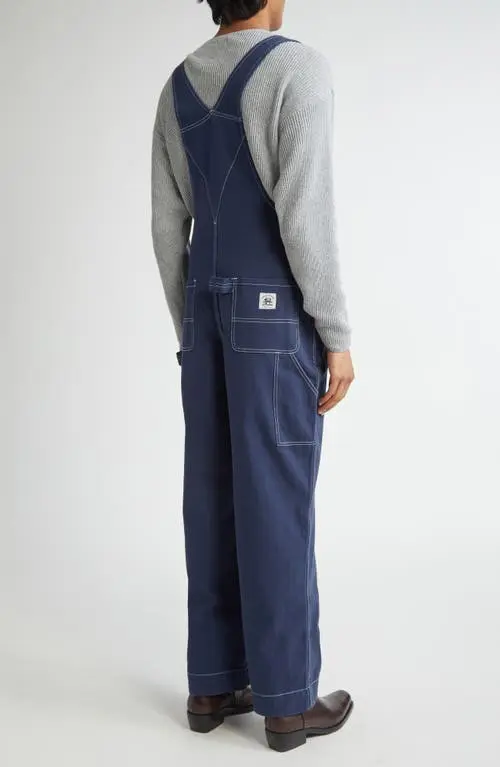 BODE Knolly Brook Cotton Twill Overalls - Dark Navy