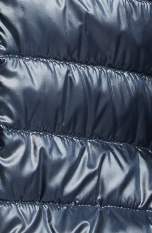 Herno Angela Hooded Ultralight Nylon Down Bomber Jacket - 9200 Navy