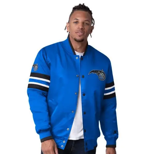 STARTER Orlando Magic Scout Varsity Satin Full-snap Jacket