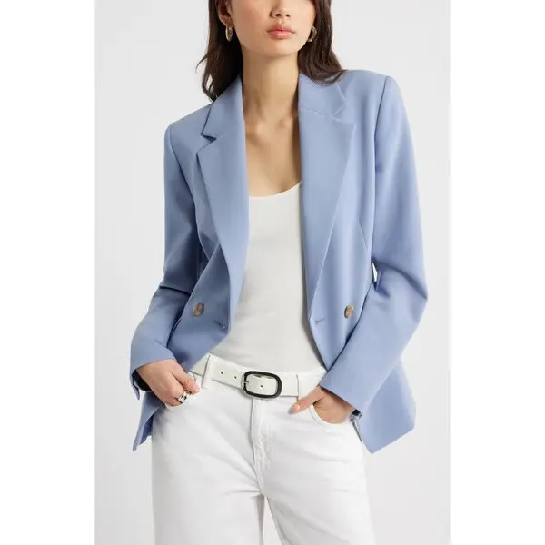 OPEN EDIT Hourglass Blazer - Blue Umbra