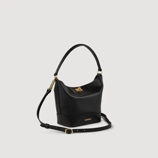 Sandro Tangoso Mini Bucket Bag - Black