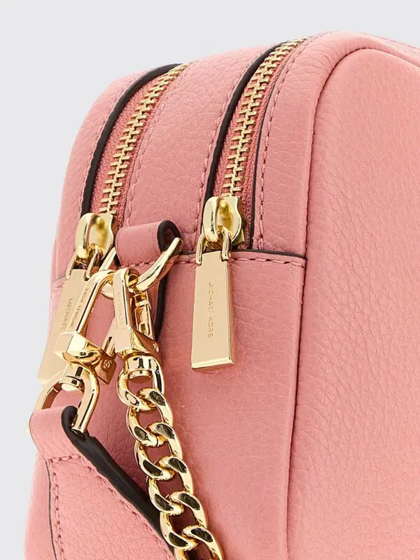 Michael Kors Bryant Pebbled Leather Crossbody Bag With Chain Handle - Pink