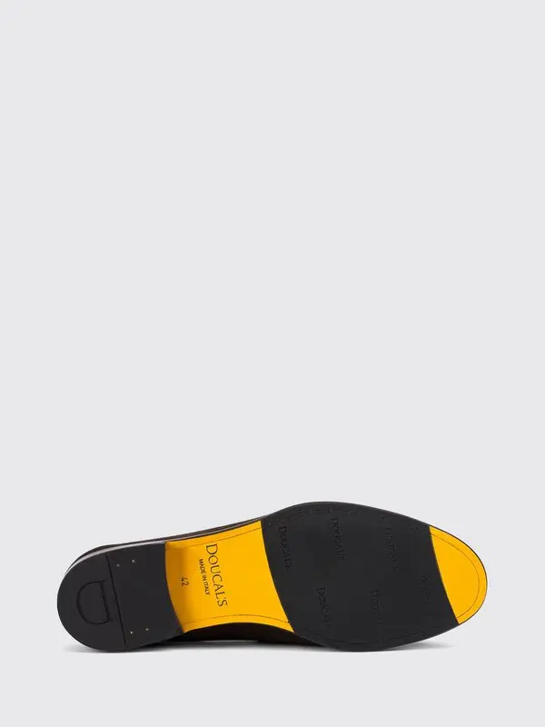 DOUCAL'S Suede Calfskin Loafers With Tassels - Earth
