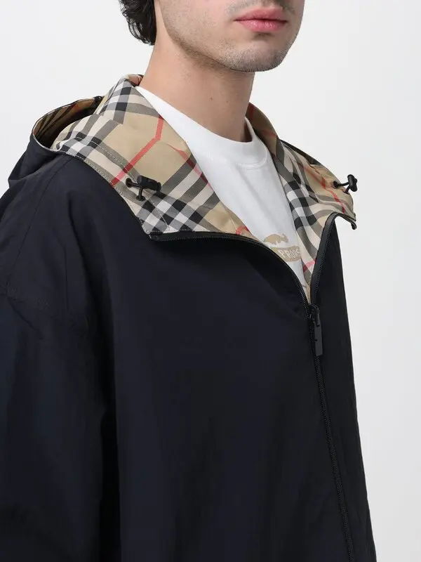 Burberry Checked Hooded Jacket - Sand