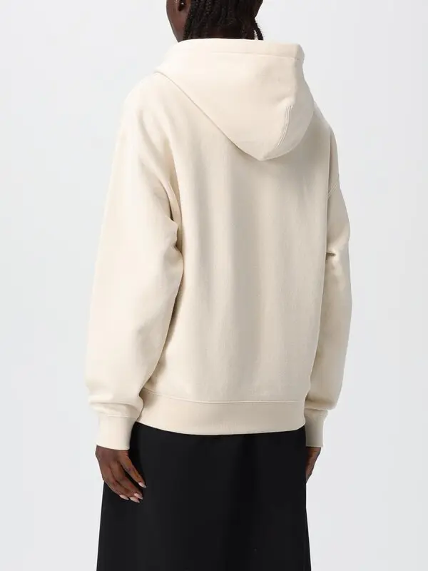 JIL SANDER Logo Drawstring Hoodie - Sand