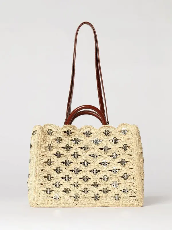 Rabanne 1969 Raffia Tote Bag - Natural