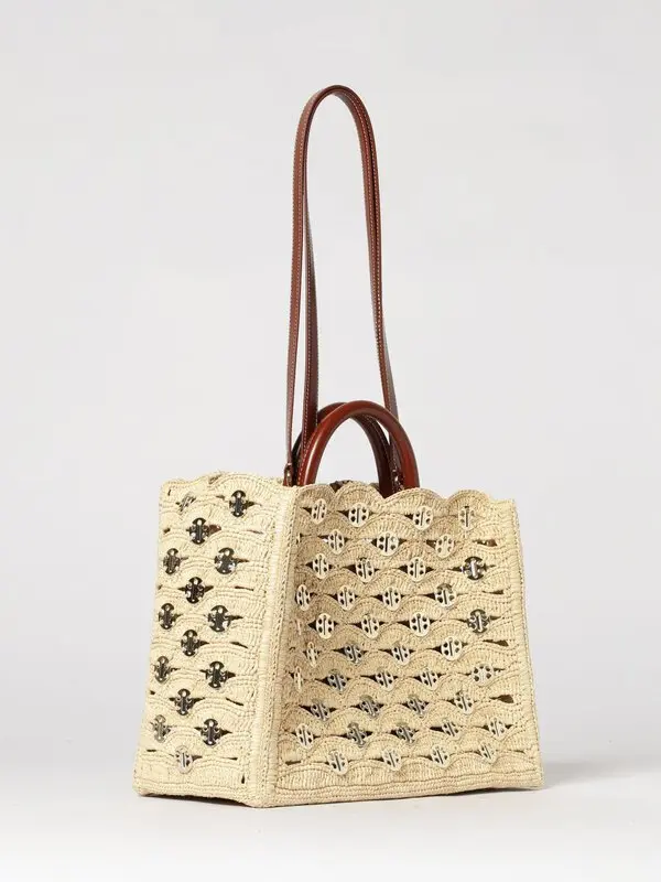 Rabanne 1969 Raffia Tote Bag - Natural