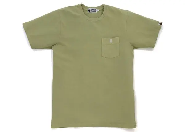 A BATHING APE One Point Overdye Pocket Tee Shirt - Beige