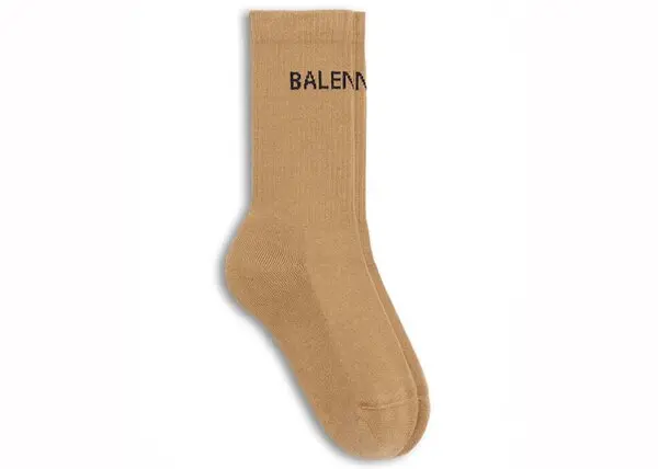 Balenciaga Logo Socks - Beige