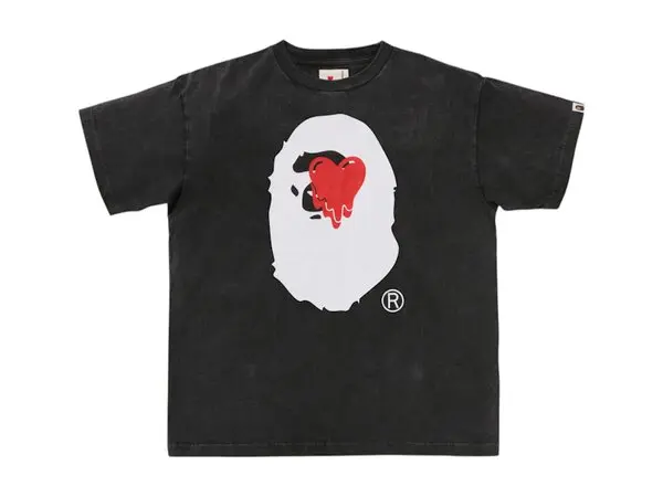 A BATHING APE X Emotionally Unavailable Ape Head Tee Shirt - Black