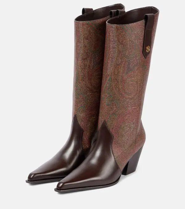 Etro Paisley Knee-high Boots