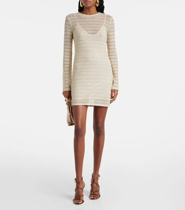 Missoni Lamé Minidress - Beige