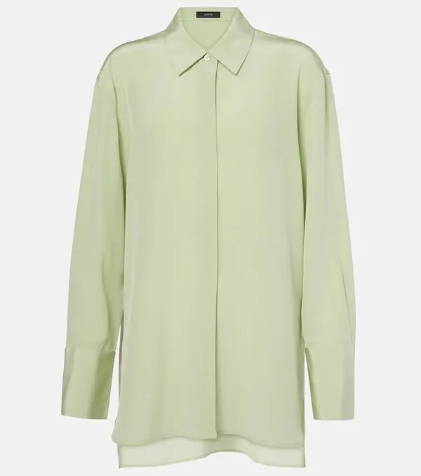 JOSEPH Bold Silk Crêpe Shirt - Green