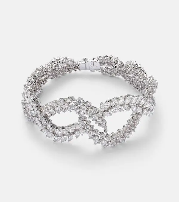Yeprem Y-couture 18kt White Gold Diamond Bangle - Silver