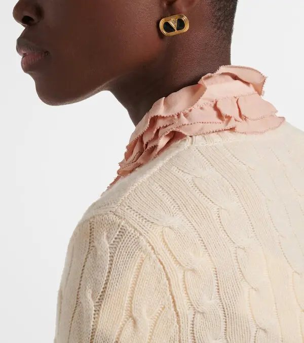 Valentino Garavani Ovalette Embellished Earrings - Gold