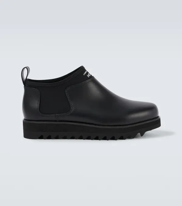 Comme Des Garçons Homme Logo Leather Boots