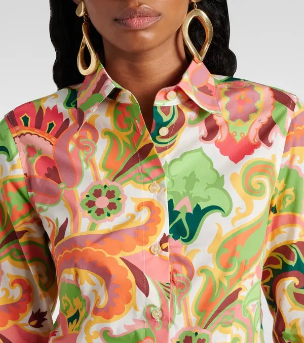 Etro Paisley Cotton-blend Poplin Shirt