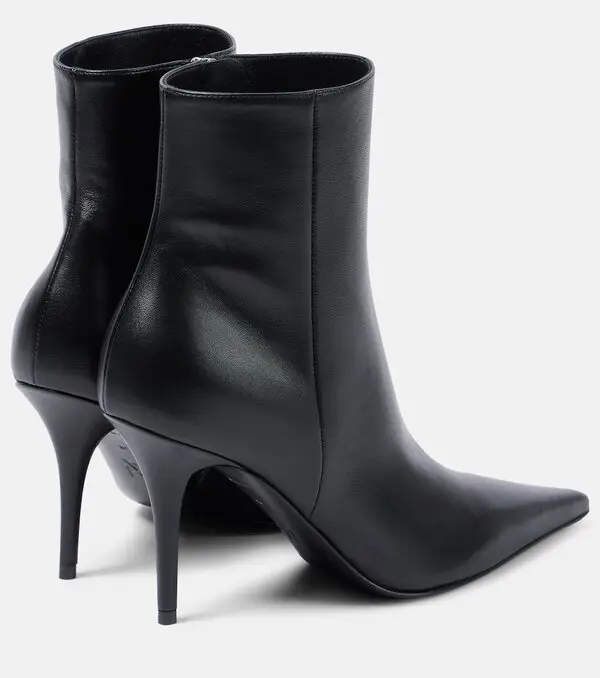 Amina Muaddi Barbara 90 Leather Boots